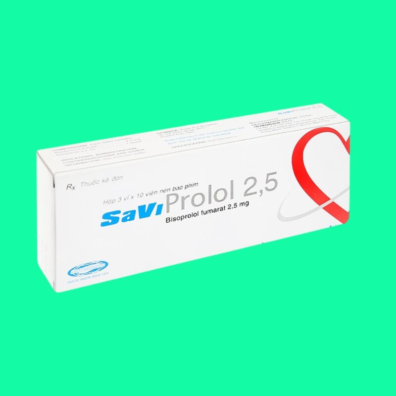 Thuốc SaVi Prolol 2.5 điều trị tăng huyết áp, đau thắt ngực - Dược sĩ ...