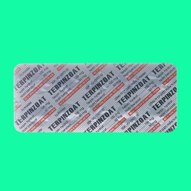 Thuốc Terpinzoat 100mg/50mg (viên bao đường) - Điều trị ho có đờm ...