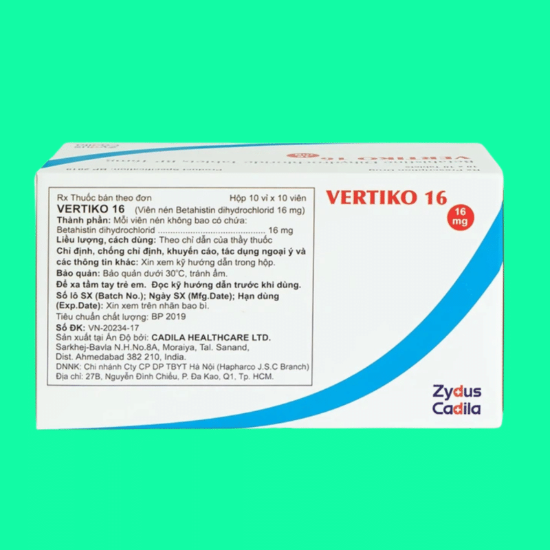 Thuốc Vertiko 16 điều trị hội chứng Ménière - Dược sĩ Lưu Văn Hoàng