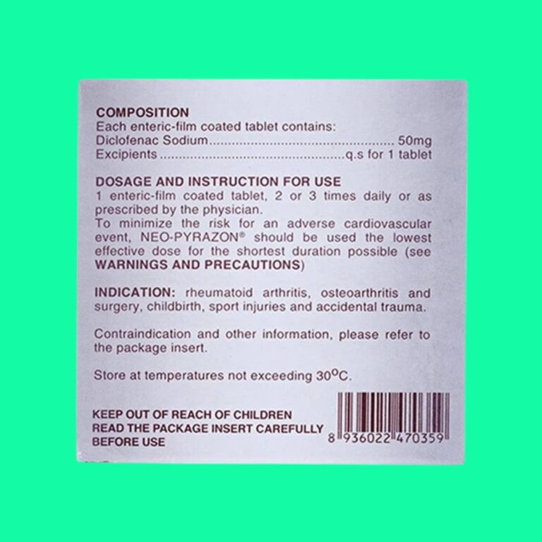 Thuốc Neo Pyrazon 50mg điều trị viêm xương khớp - Dược sĩ Lưu Văn Hoàng