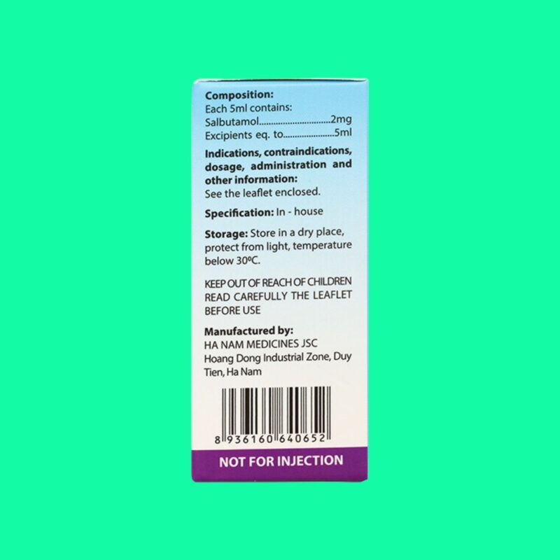 Thuốc Sallet 2mg/5ml điều trị hen suyễn - Dược sĩ Lưu Văn Hoàng