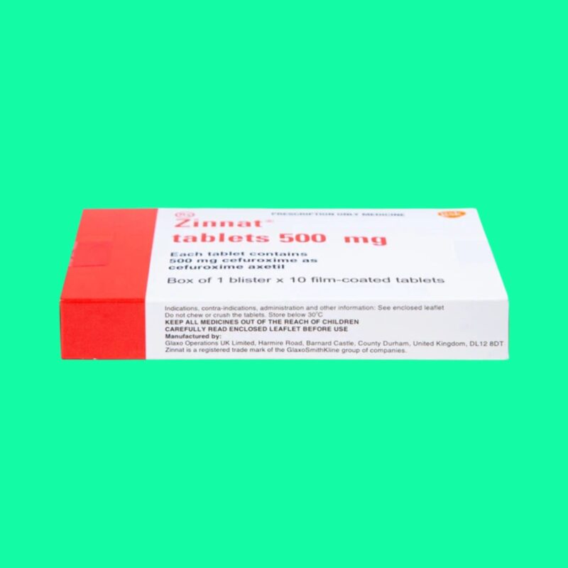 Thuốc Zinnat Tablets 500mg điều trị viêm phế quản mạn - Dược sĩ Lưu Văn ...
