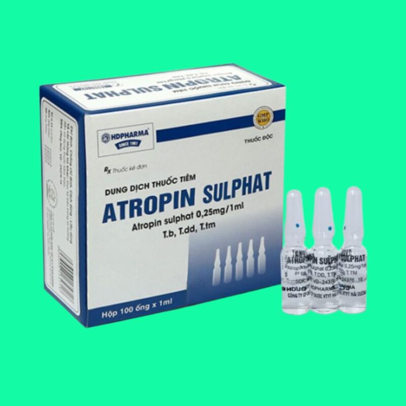 Thuốc tiêm Atropin Sulfat HDPharma điều trị cơn co thắt phế quản - Dược ...