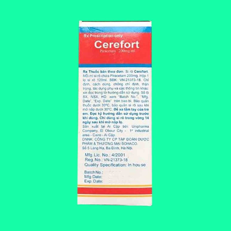 Thuốc Cerefort syrup 120ml nâng cao trí nhớ - Dược sĩ Lưu Văn Hoàng