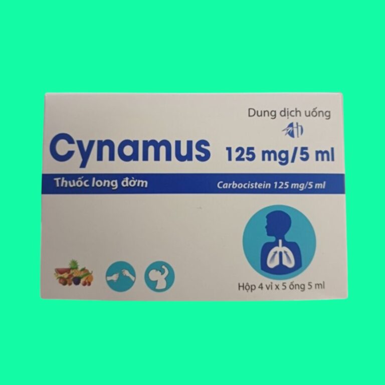 Thuốc Cynamus 125mg/5ml giúp giảm ho trong viêm phế quản cấp và mạn ...