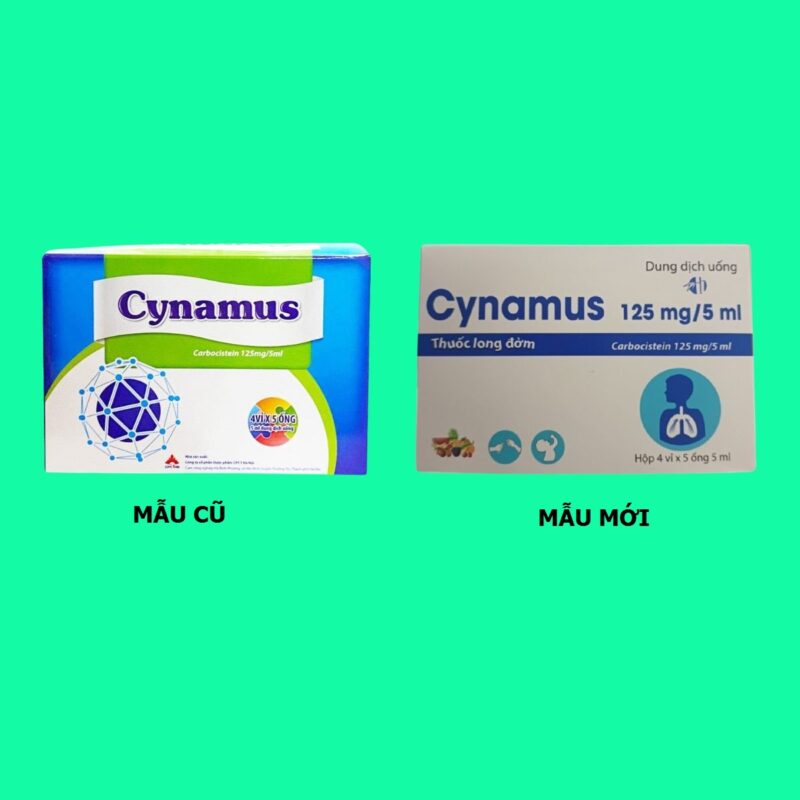 Thuốc Cynamus 125mg/5ml giúp giảm ho trong viêm phế quản cấp và mạn ...