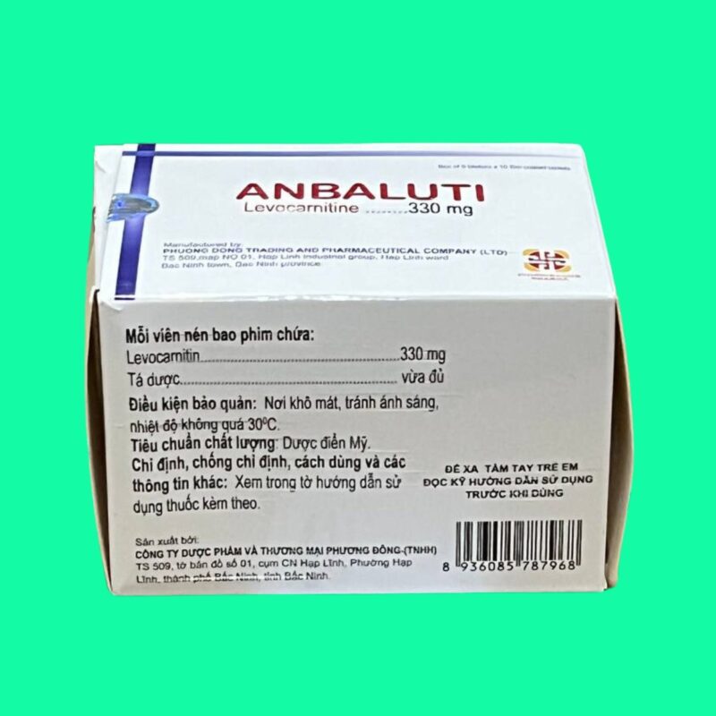 Thuốc Anbaluti 330mg bổ sung Levocarnitine - Dược sĩ Lưu Văn Hoàng