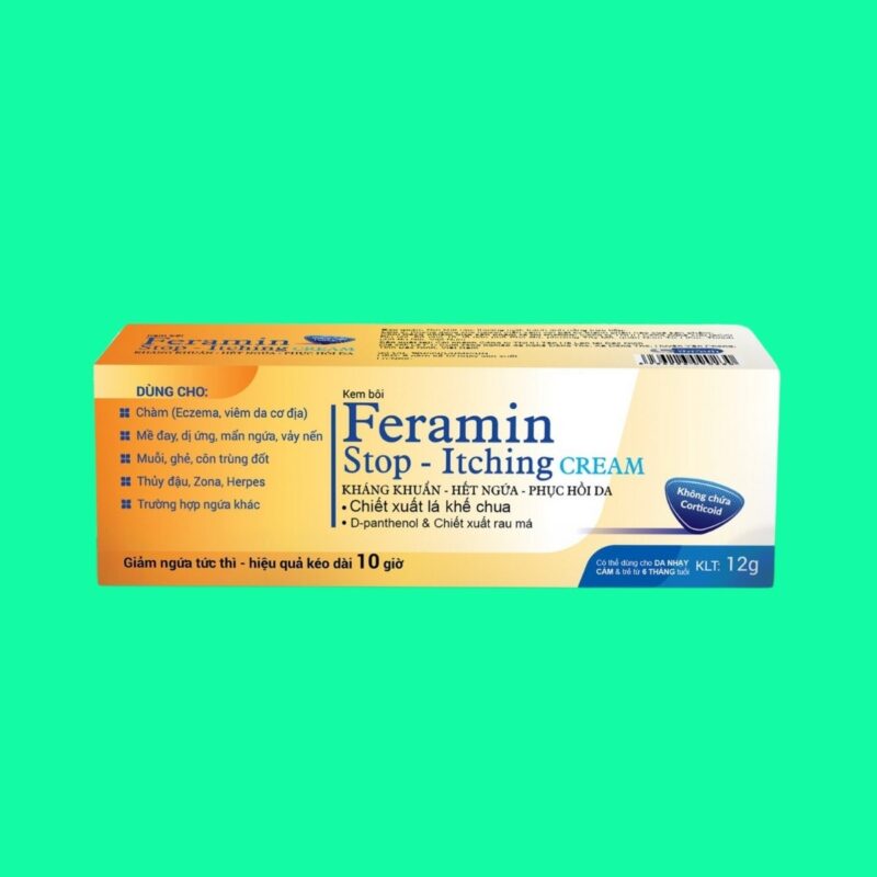 Kem bôi Feramin Stop – Itching CREAM 12g - Dược sĩ Lưu Văn Hoàng