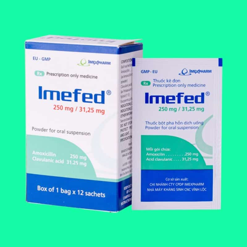Thuốc Imefed 250mg/31,25mg kháng sinh trị nhiễm nhuẩn - Dược sĩ Lưu Văn ...