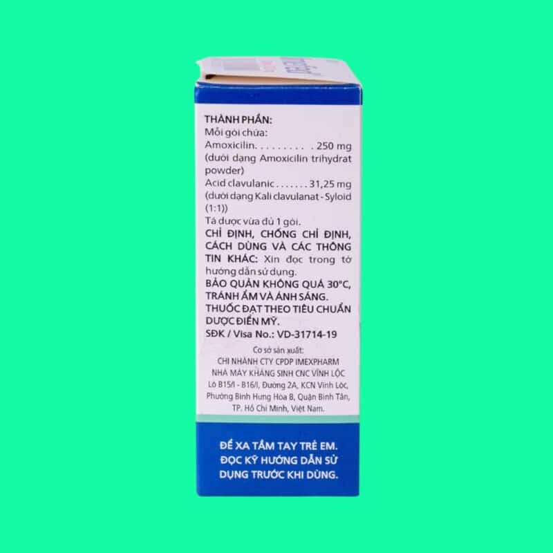 Thuốc Imefed 250mg/31,25mg kháng sinh trị nhiễm nhuẩn - Dược sĩ Lưu Văn ...