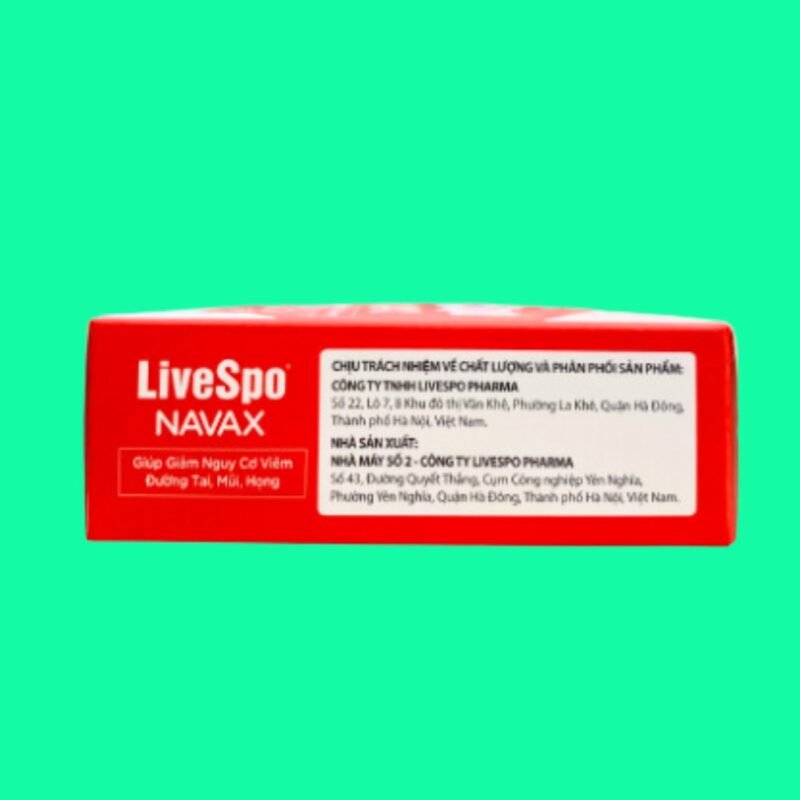 Thuốc vệ sinh tai, mũi, họng Livespo Navax đỏ 5ml - Dược sĩ Lưu Văn Hoàng
