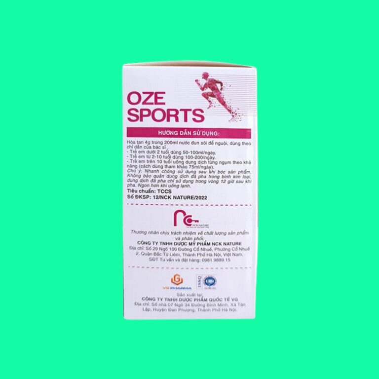 Thuốc OZE SPORTS Drink Powder 4g - Dược sĩ Lưu Văn Hoàng