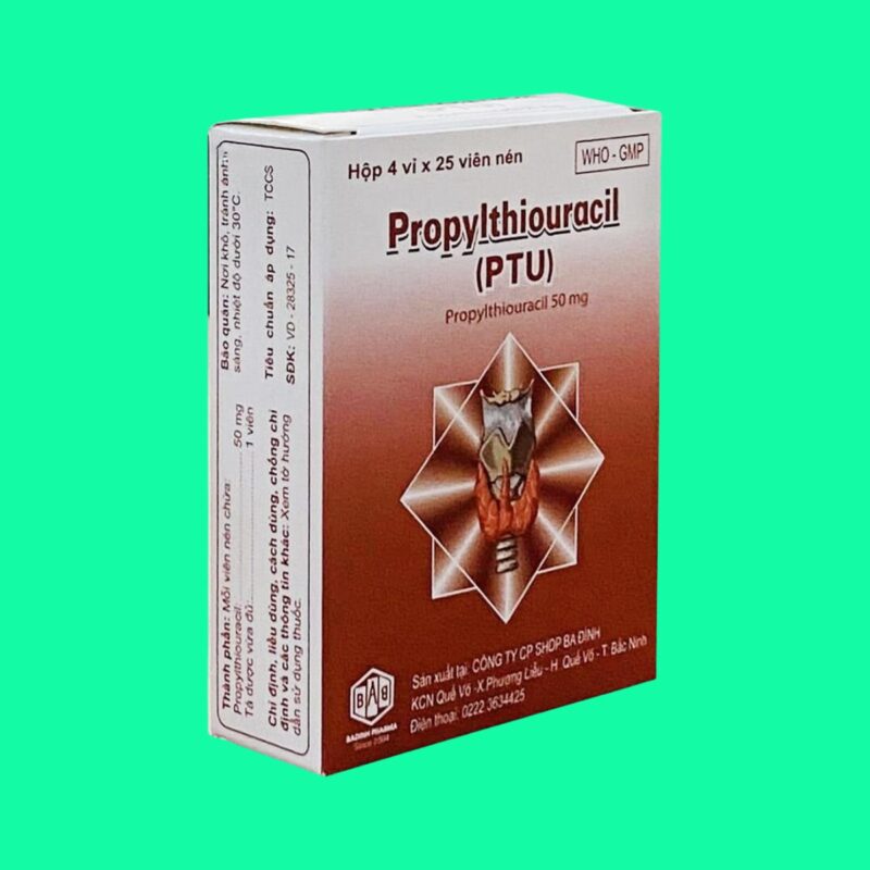 Thuốc Propylthiouracil (PTU) 50mg điều trị cường giáp - Dược sĩ Lưu Văn ...