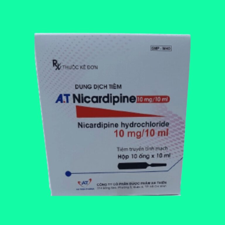 Thuốc A.T Nicardipine 10mg/10ml - Điều trị huyết áp cao - Dược sĩ Lưu ...