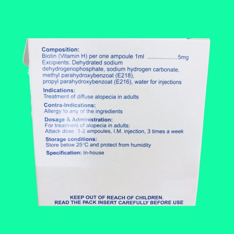 Thuốc Biotine Bayer 0.5 pour cent - Điều trị thiếu hụt biotin - Dược sĩ ...