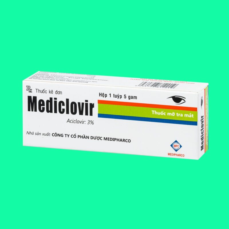 Thuốc Mediclovir 3% - Điều trị viêm giác mạc do Herpes simplex - Dược ...