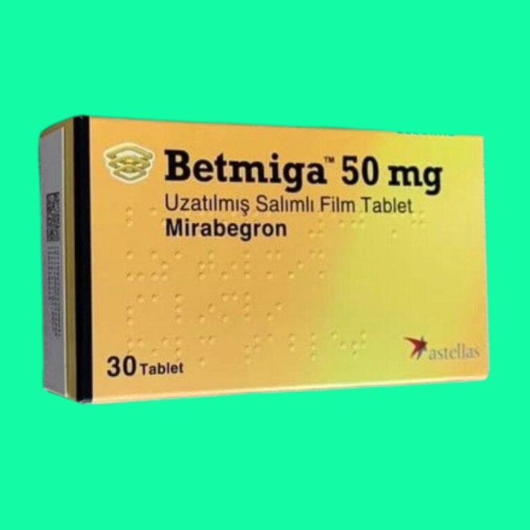 Thuốc Betmiga 50mg (Mirabegron 50mg) điều trị triệu chứng tiểu gấp