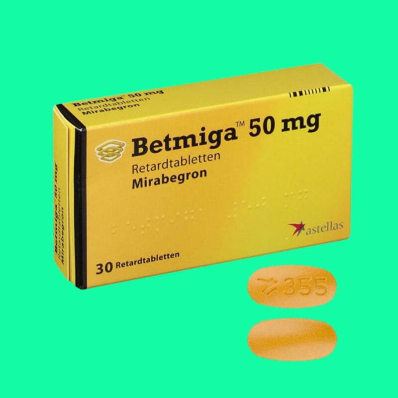 Thuốc Betmiga 50mg (Mirabegron 50mg) điều trị triệu chứng tiểu gấp
