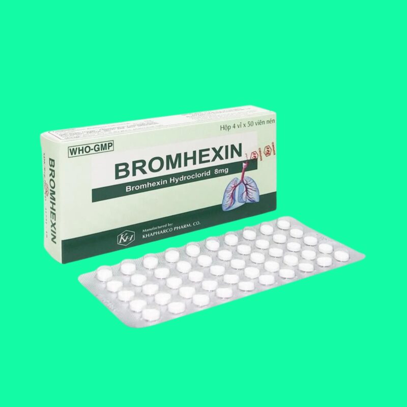 Thuốc Bromhexin 8mg Khapharco - Long đờm trong viêm phế quản - Dược sĩ ...