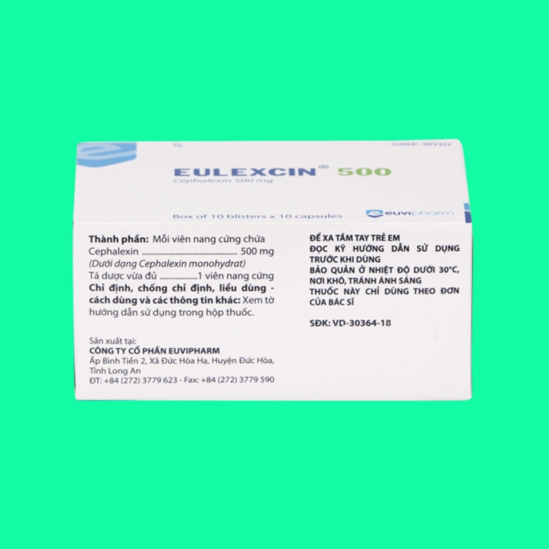 Thuốc Eulexcin 500 - Điều trị nhiễm khuẩn nhẹ và vừa - Dược sĩ Lưu Văn ...
