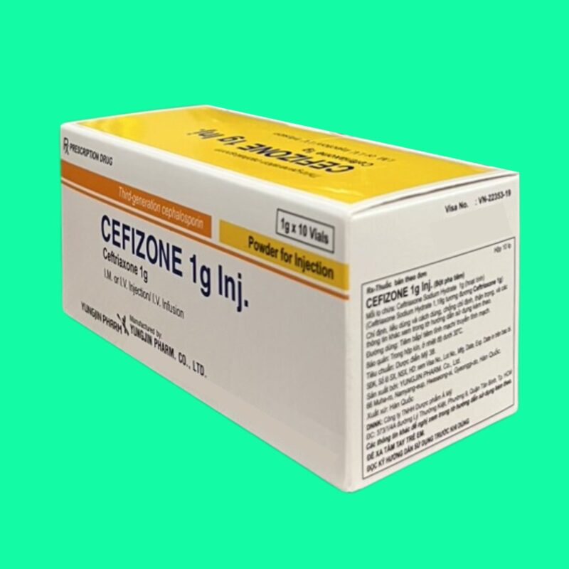 Thuốc Cefizone 1g Inj. - Kháng sinh trị bệnh nhiễm khuẩn nặng