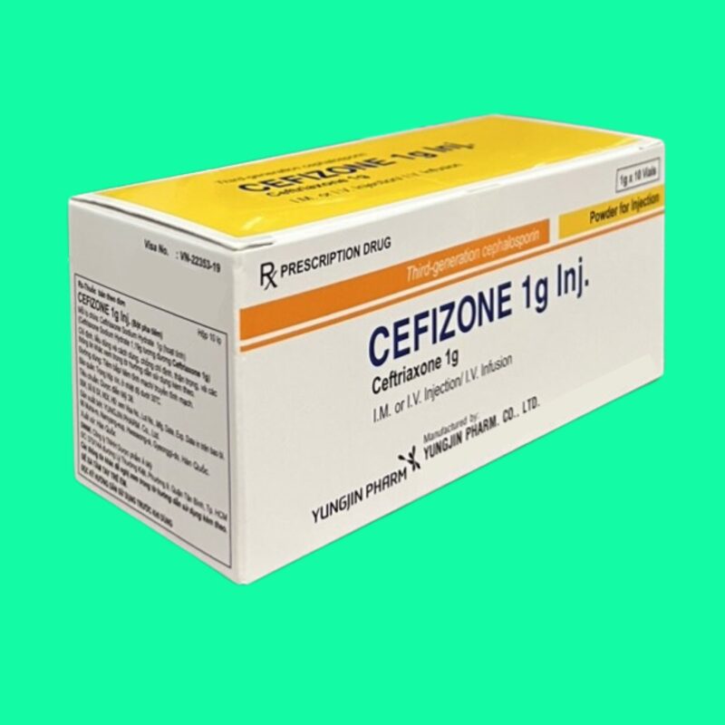 Thuốc Cefizone 1g Inj. - Kháng sinh trị bệnh nhiễm khuẩn nặng