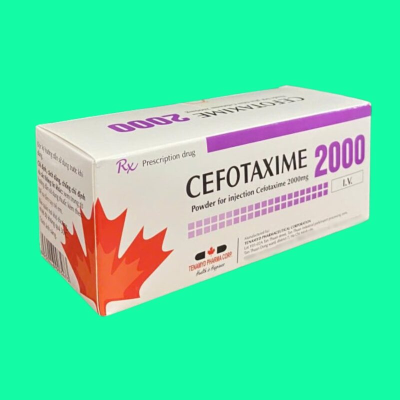 Thuốc Tenamyd-Cefotaxime 2000 (Cefotaxim 2g) điều trị nhiễm khuẩn nặng