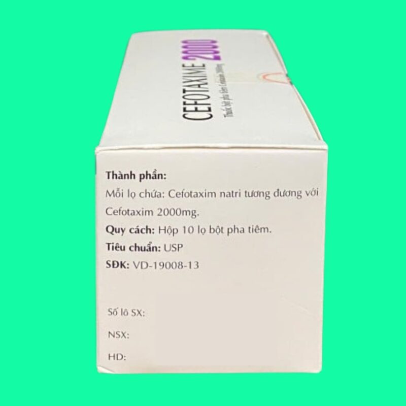 Thuốc Tenamyd-Cefotaxime 2000 (Cefotaxim 2g) điều trị nhiễm khuẩn nặng