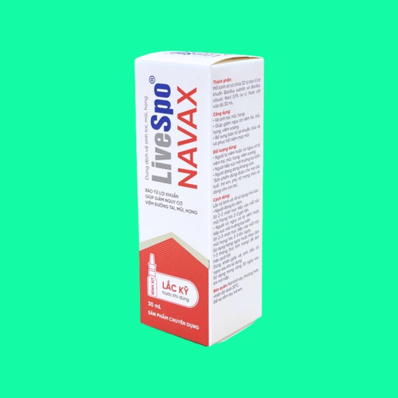 Bình xịt LiveSpo Navax (nhựa) 20/30ml cân bằng hệ vi sinh đường hô hấp