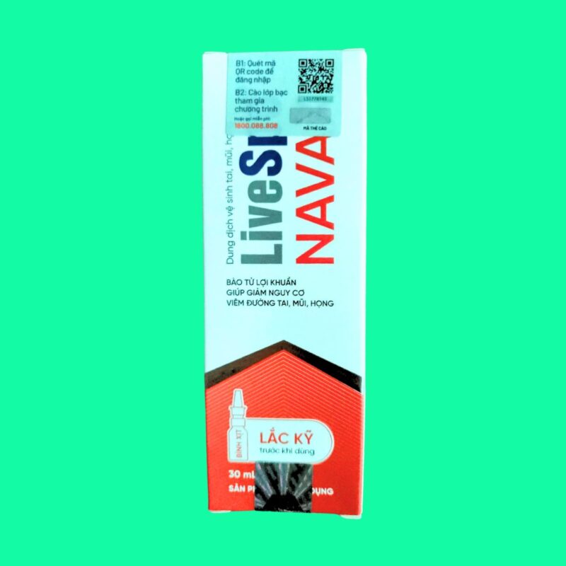 Bình xịt LiveSpo Navax (nhựa) 20/30ml cân bằng hệ vi sinh đường hô hấp