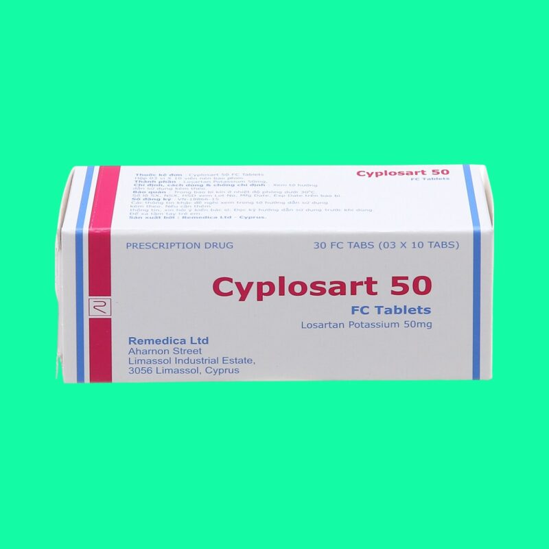 Thuốc Cyplosart 50 FC Tablets điều trị tim mạch huyết áp cao