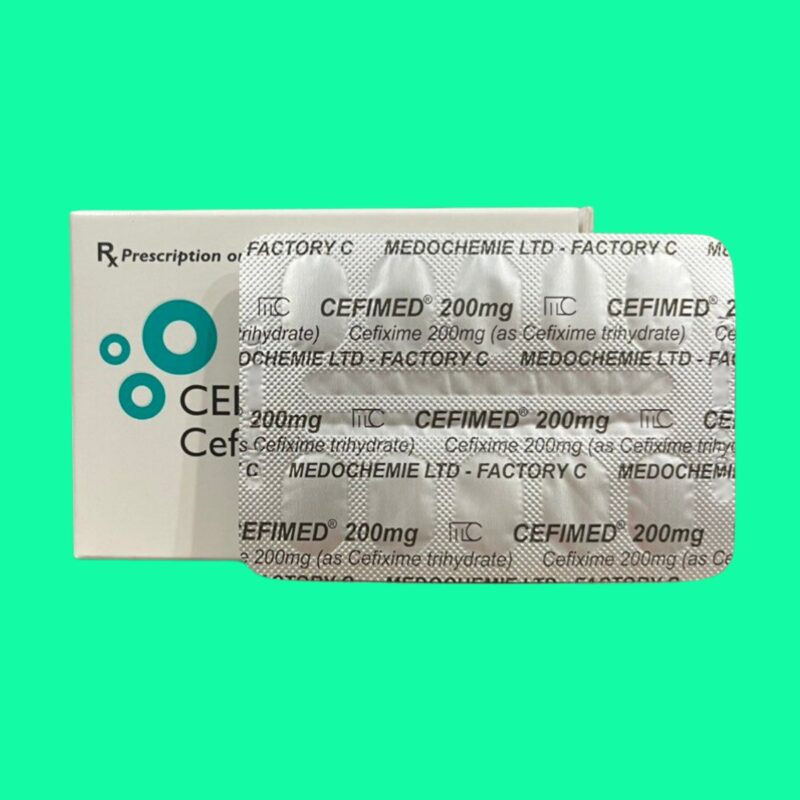 Thuốc Cefimed 200mg (Cefixim 200mg) trị nhiễm khuẩn hô hấp, tiết niệu