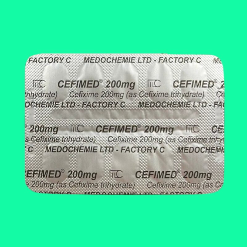 Thuốc Cefimed 200mg (Cefixim 200mg) trị nhiễm khuẩn hô hấp, tiết niệu