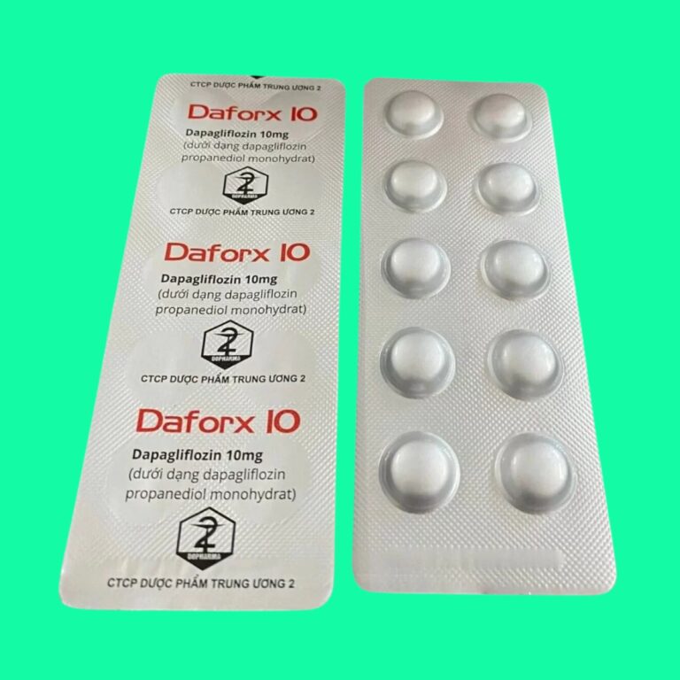 Thuốc Daforx 10 (Dapagliflozin 10mg) điều trị tiểu đường tuýp 2