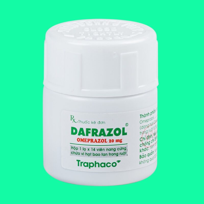 Thuốc Dafrazol 20mg (Omeprazol 20mg) điều trị loét dạ dày, tá tràng