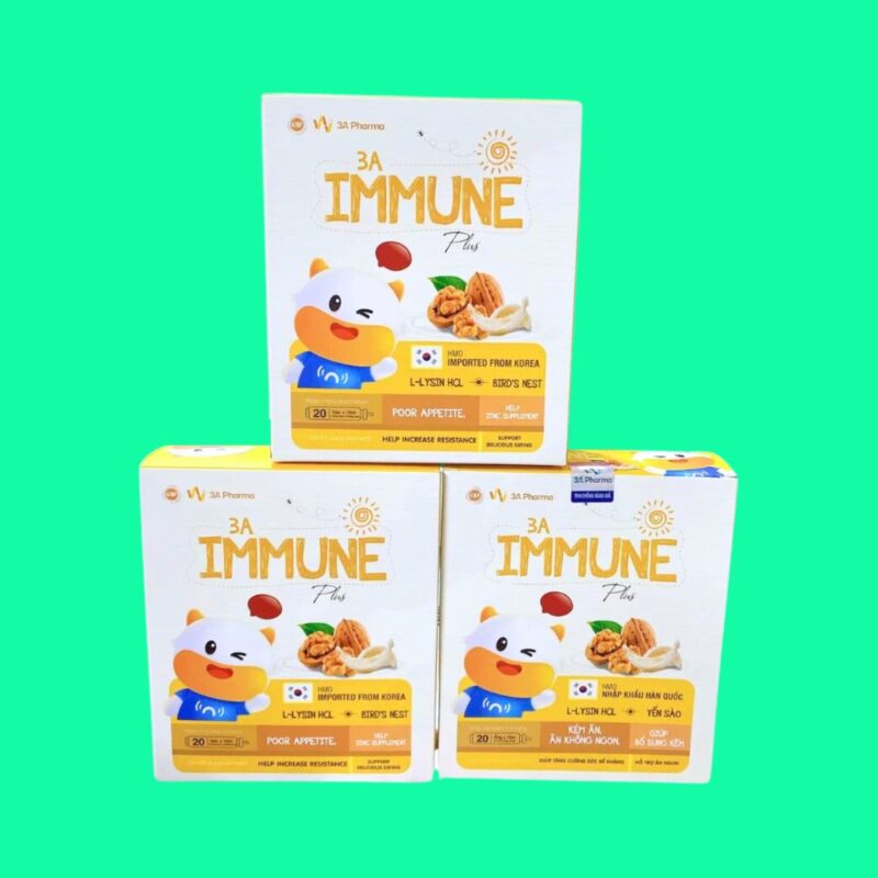 Thuốc 3A Immune Plus kích thích ăn ngon, tăng cường miễn dịch của trẻ