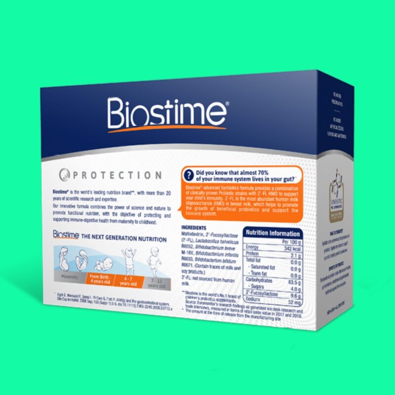 Men vi sinh Biostime Children Probiotics With 2’-FL HMO trị tiêu chảy