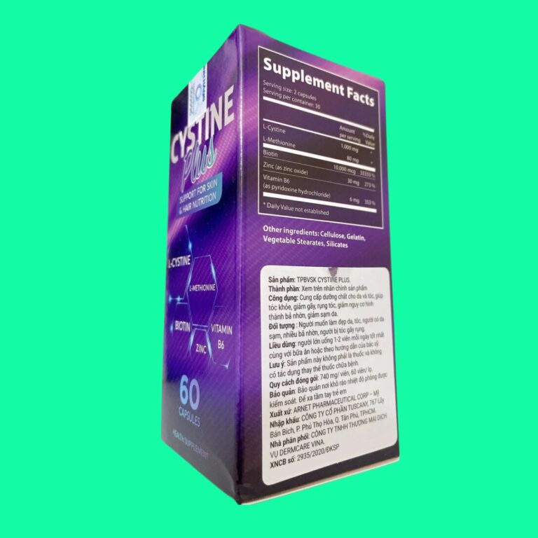 Thuốc Cystine Plus cung cấp dưỡng chất giúp da và tóc khỏe mạnh