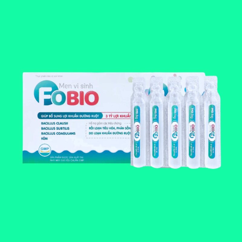 Men vi sinh Fobio điều trị rối loạn tiêu hóa, táo bón, đầy hơi