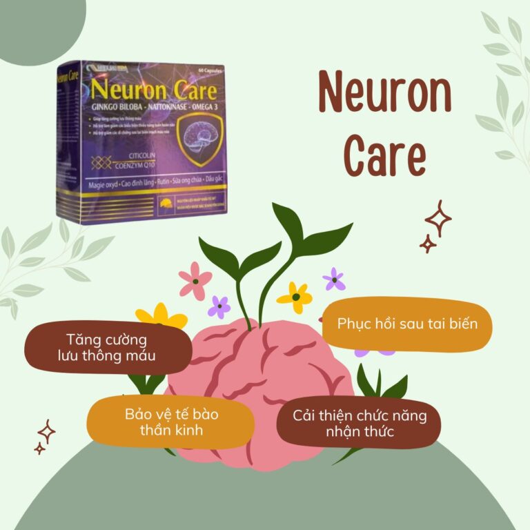 Viên nang Neuron Care điều trị thiểu năng tuần hoàn não, thiếu máu