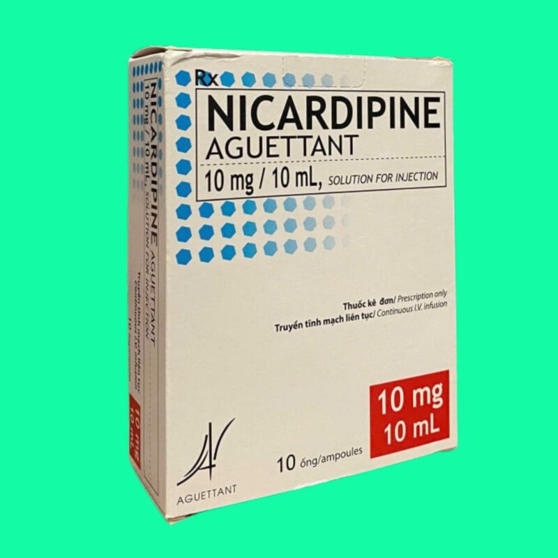 Thuốc Nicardipine Aguettant 10mg/10ml điều trị tăng huyết áp ác tính