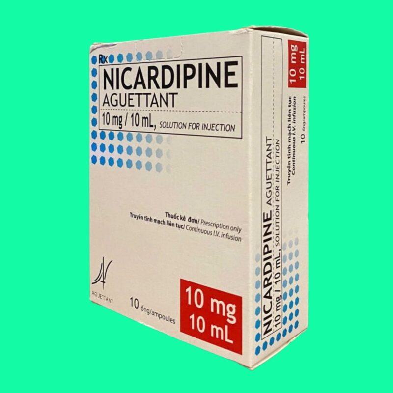 Thuốc Nicardipine Aguettant 10mg/10ml điều trị tăng huyết áp ác tính