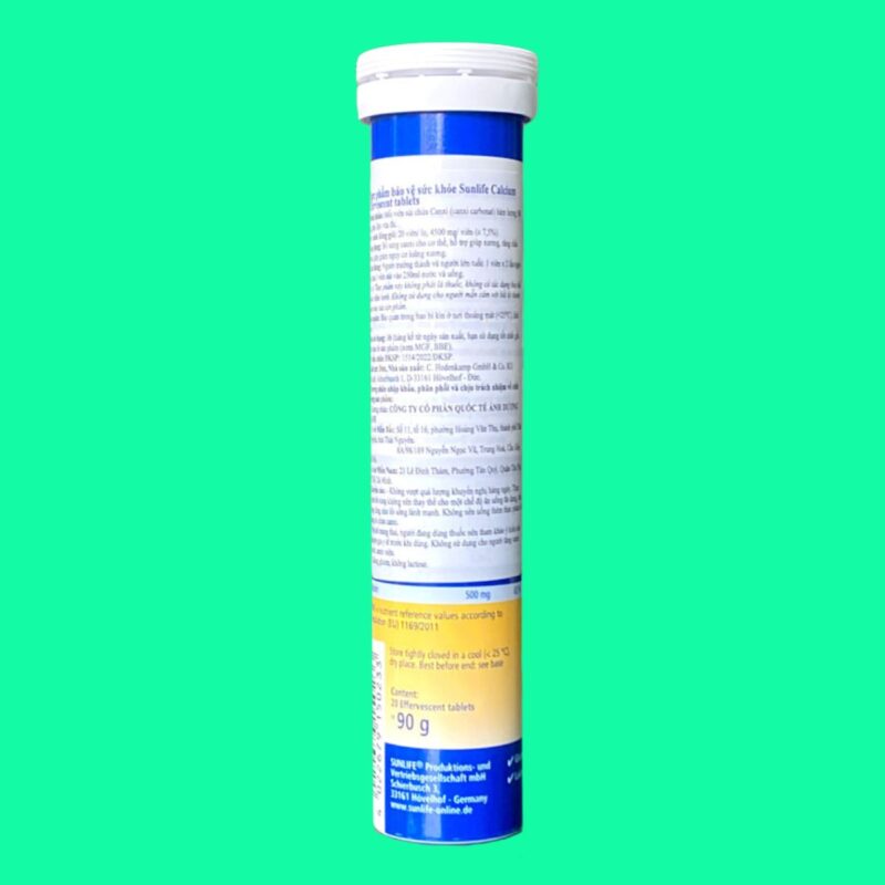 Thuốc Sunlife Calcium Effervescent tablets hỗ trợ xương chắc khỏe