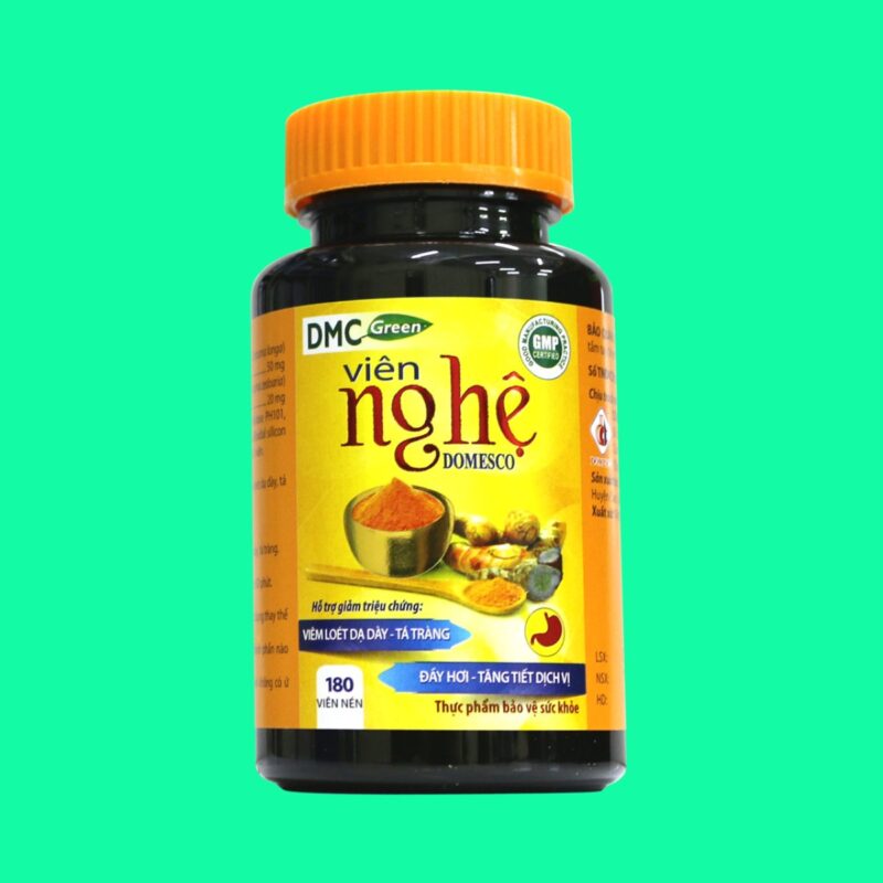 Viên nghệ Domesco hỗ trợ giảm triệu chứng viêm loét dạ dày, tá tràng