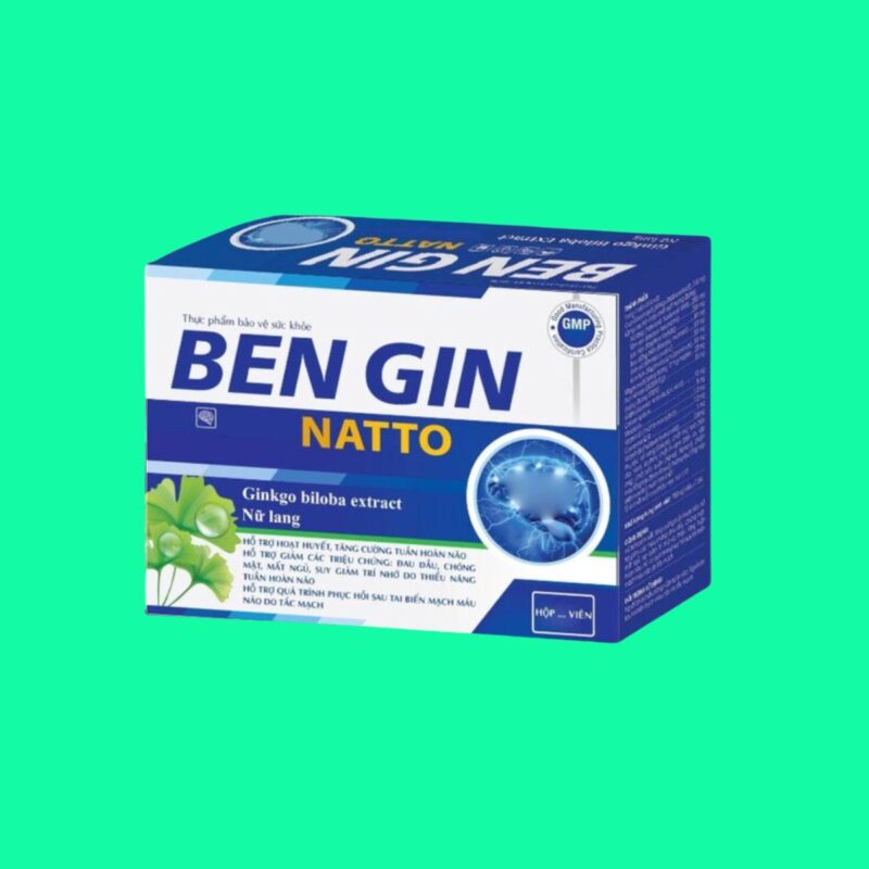 Thuốc Ben Gin Natto điều trị bệnh thiếu máu lên não, tắc mạch