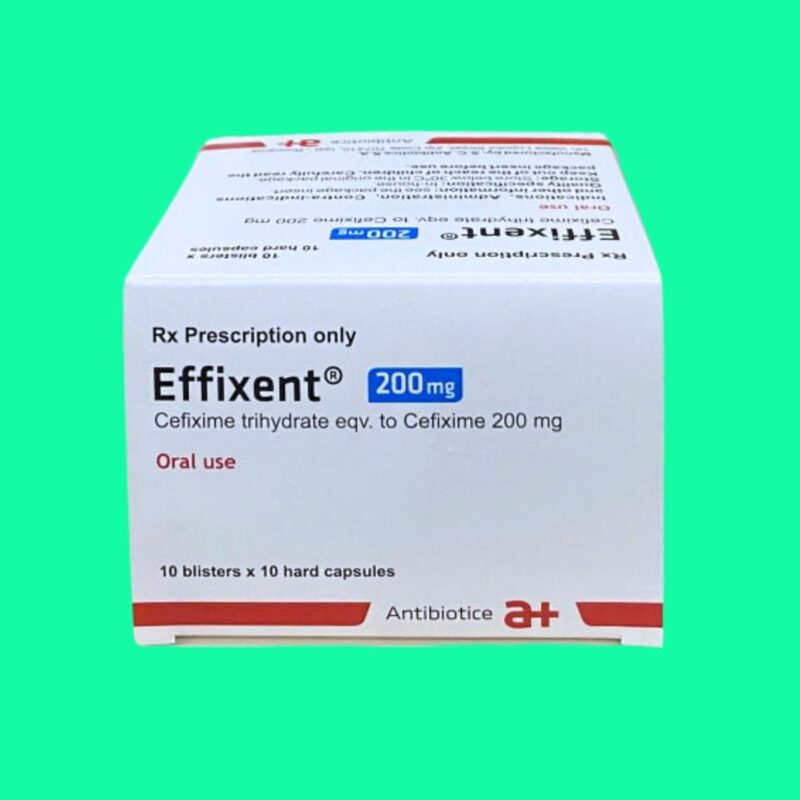 Thuốc Effixent 200 điều trị viêm họng, viêm phế quản, viêm phổi