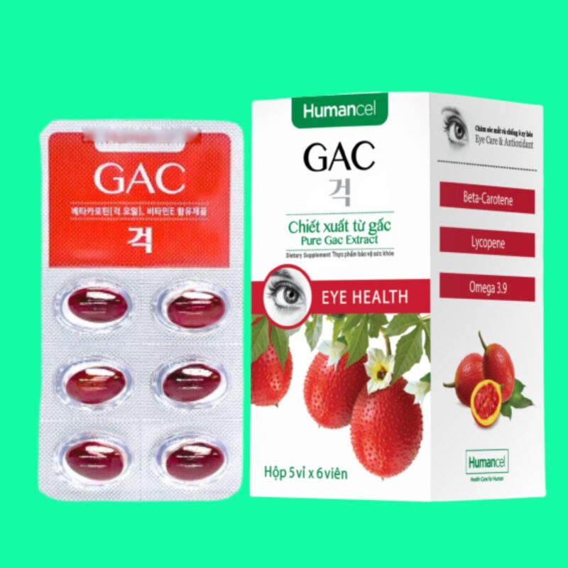 Thuốc Humancel Gac ngăn ngừa lão hóa mắt, tăng cường sức khỏe tim mạch