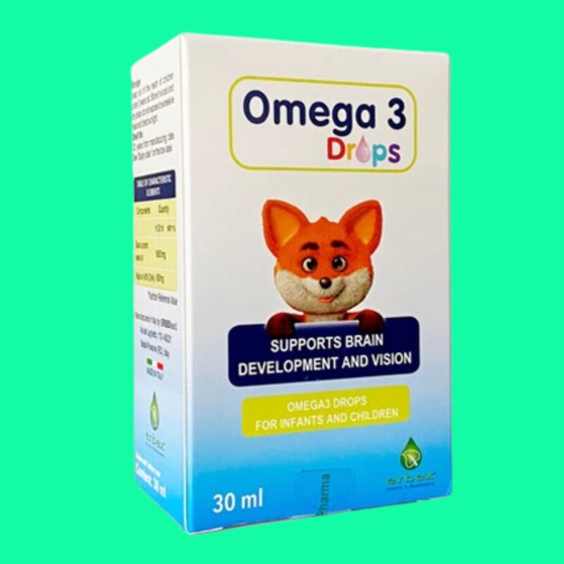 Thuốc Omega 3 Drops Erbex 30ml hỗ trợ sức khỏe não bộ và thị lực