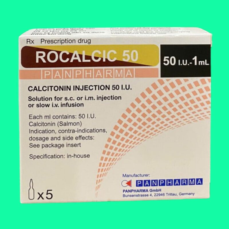 Thuốc Rocalcic 50 (Calcitonin 50IU) ngăn ngừa hủy xương, điều trị Paget