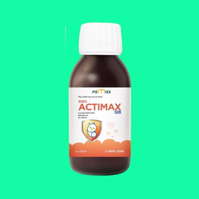 Siro ACTIMAX IMU kích thích bé ăn ngon, tăng cường miễn dịch cho bé
